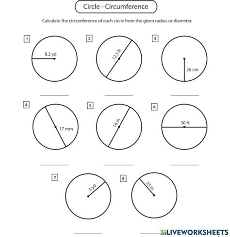 Perimeter Of A Circle Worksheets Library
