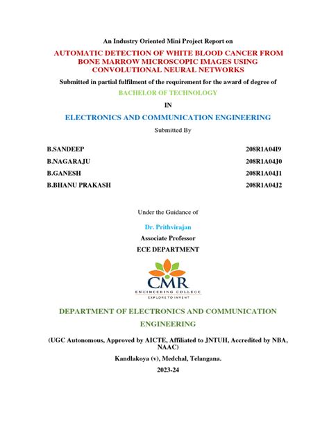 Project Pdf Leukemia Deep Learning