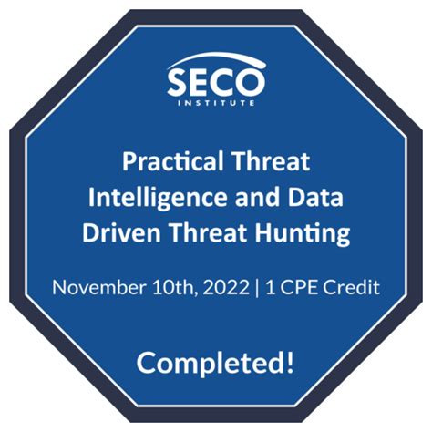 Practical Threat Intelligence And Data Driven Threat Hunting Credly