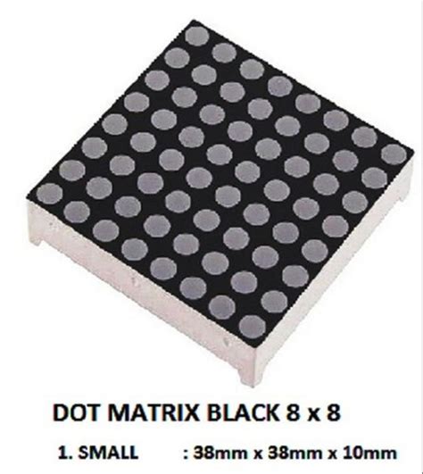 Rectangle 11 Mm 8x8 Small Led Dot Matrix Black Display Light At Rs 28piece In New Delhi