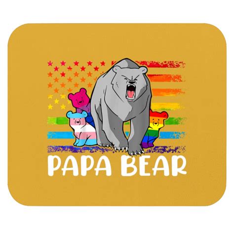 Lgbt Pride Papa Bear Lgbt Pride Gay Lesbian Bisexual Fathers Day Mouse