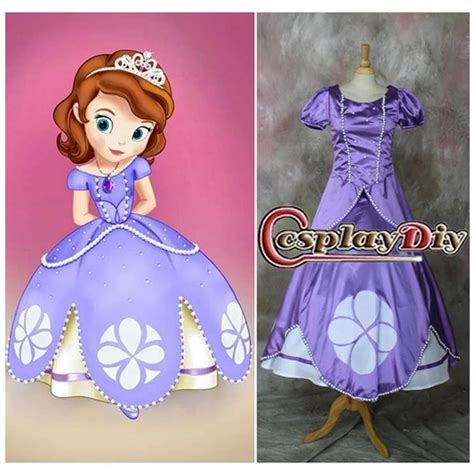 2015 New Arrival Princess Sofia Cosplay Costume Sophia Princess Dress