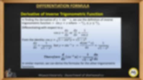 SOLUTION Differentiation Of Inverse Trigonometric Functions With Solutions Studypool