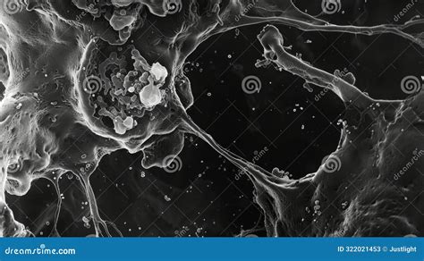 An Electron Micrograph Image Reveals The Microscopic Structure Of A Nanobubble Membrane Designed