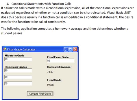 Solved 1 Conditional Statements With Function Calls If A