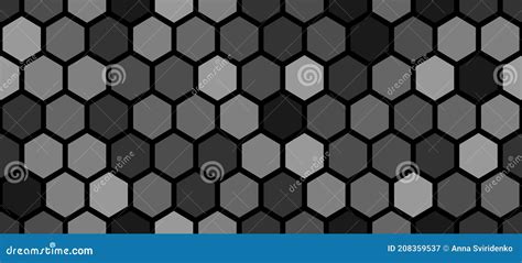 Abstract Hexagonal Geometric Pattern Background Stock Illustration