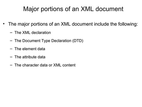 01 Xml Document Structure Ppt