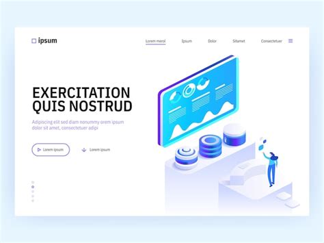 Premium Vector Big Data Analysis In Isometric Vector Illustration