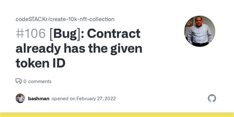 Bug Contract Already Has The Given Token ID Issue 106