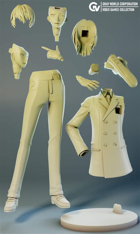 Goro Akechi Persona 3d Print Model By Gray World Corporation