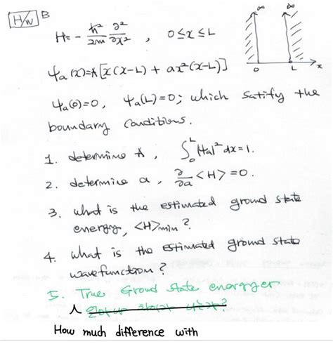 Solved B H −2mℏ2∂x2∂2 0≤x≤lψa X ∗[x X−l Ax2 X−l ]