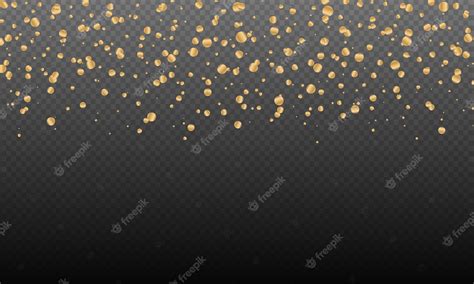 축하 라운드 골드 뱀과 색종이 투명 배경에 휴일 파티 생일 프리미엄 벡터