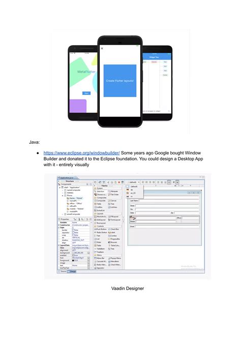Flutter Vs Java Graphical User Interface Frameworks Text Pdf