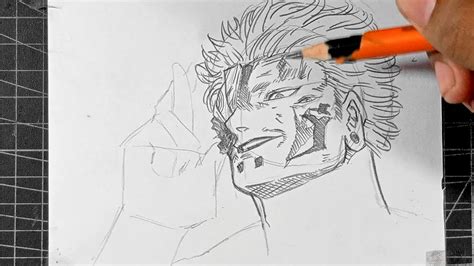 How To Draw Sukuna Using Incomplete Domains Jujutsu Kaisen Youtube