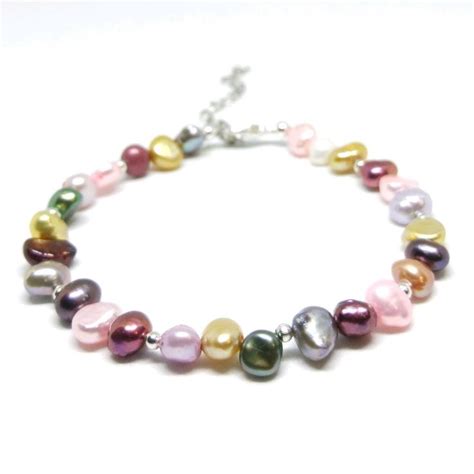 Браслет с натуральным цветным жемчугом в интернет-магазине на Ярмарке ...