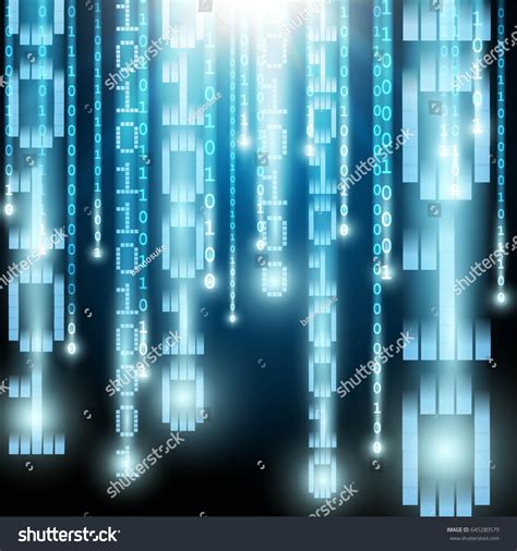 vector matrix style binary background falling stock vector royalty