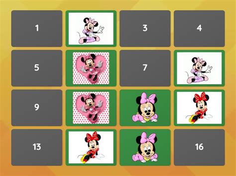 Memory Minnie Matching Pairs