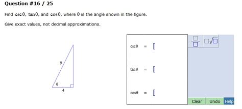 Solved Find Csc Theta Tan Theta And Cos Theta Where Theta Chegg Com