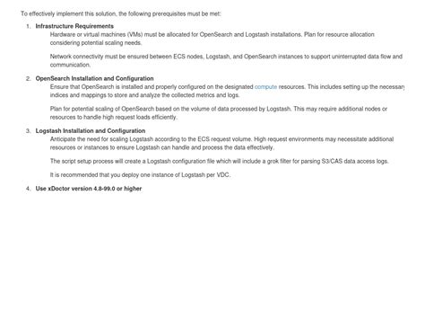 infrastructure requirements monitoring dell ecs with opensearch