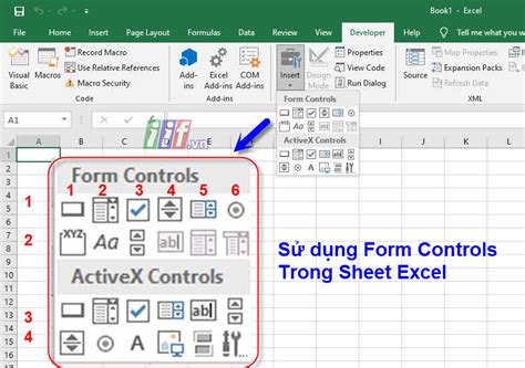 Thêm Controls Vào Sheet Excel Học Lập Trình Cùng Iif