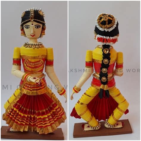 Paper Make Bharatanatyam Dancer In 2024 Quilling Dolls Art Dolls