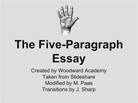 34 5 Paragraph Essay Examples To Download
