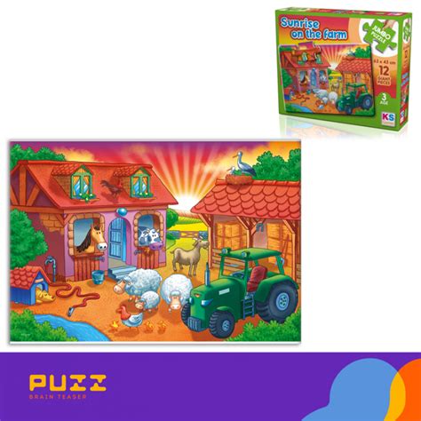 Jumbo ფაზლი მეზობელი ფერმა საბავშვო საგანმანათლებლო ფაზლი Puzz Ge