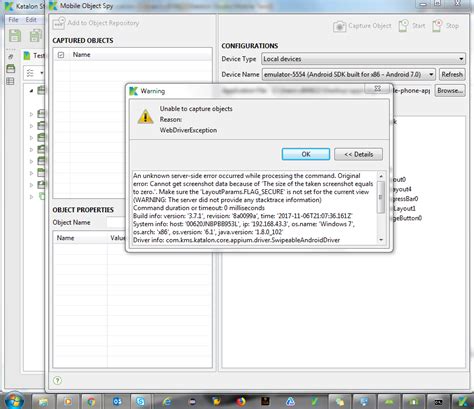 Unable To Capture Objects Archive Katalon Community