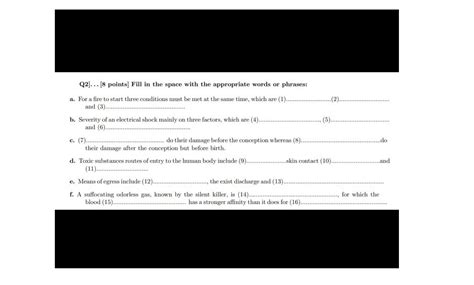 Solved Q Points Fill In The Space With The Chegg