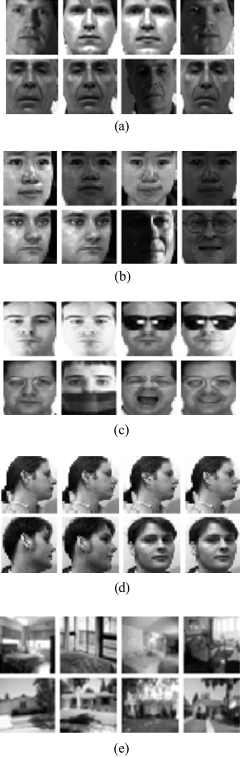 part of images from each face database a extended yaleb b cmu pie