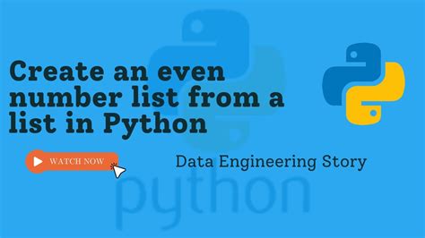 04 Python Create An Even Number List From A List In Python Youtube