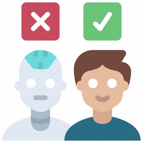 Turing Test Testing Robot Human Icon Download On Iconfinder