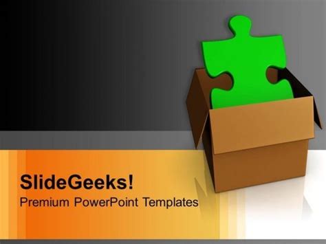 Cardboard Box With Puzzle Industrial PowerPoint Templates Ppt Backgrounds For Slides 1212