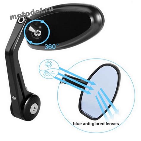 Зеркала Зеркала торцевые универсальные круглые для мотоцикла скутера квадроцикла пара копия