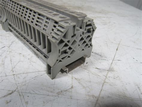 A B Allen Bradley 1492 W10 Gray Terminal Block Din Rail Strip 90 Blocks