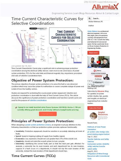 Time Current Characteristic Curves For Selective Coordination Pdf Fuse Electrical
