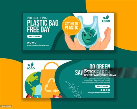 비닐 봉투 무료 일 수평 배너 평면 만화 손으로 그린 템플릿 배경 그림 가방에 대한 스톡 벡터 아트 및 기타 이미지 가방 디자인 벡터 Istock