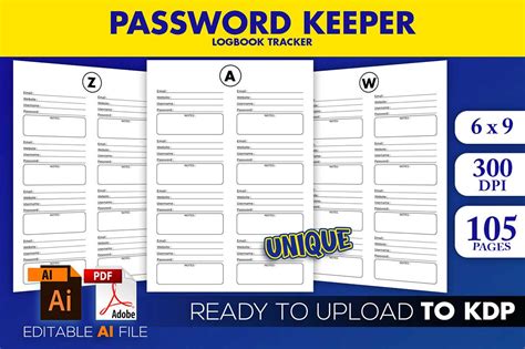 Kdp Interiors Password Tracker Logbook Beast Designer Best Kdp