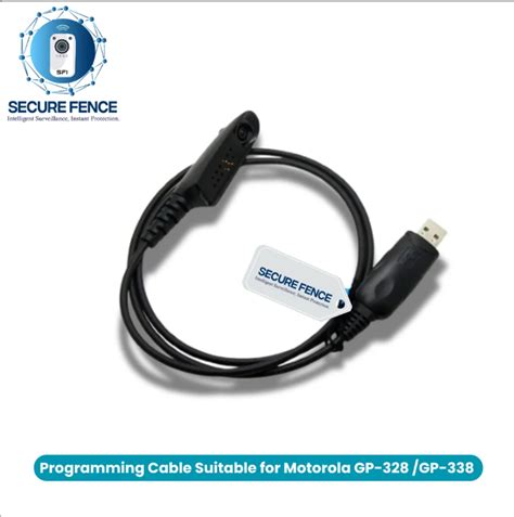 Black Pvc Walkie Talkie Programming Cable Usb Securefence India Pvt Ltd