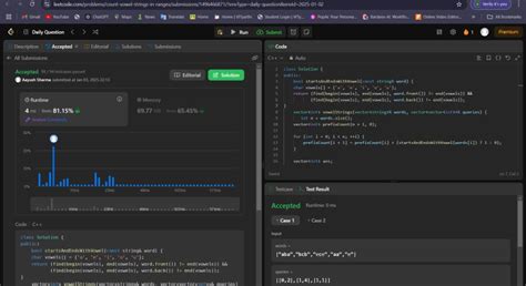 Leetcode Vitbhopal Vitbhopallion 100daysofcodingchallenge Aayush