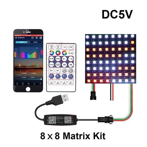 Dc5v Ws2812b Matrix Individually Addressable Ws2812 Led Panel Smart Pi