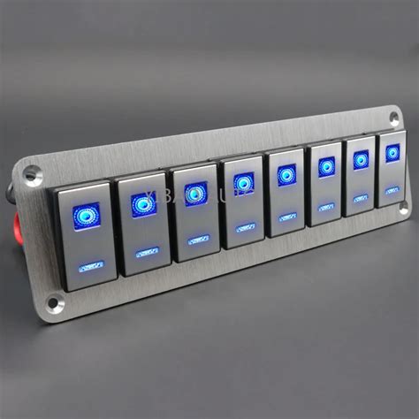 범용 Rv 트럭 자동차 보트 로커 스위치 패널 마린 온 오프 5 핀 토글 스위치 패널 방수 제어판 8 갱 12v 24v Aliexpress