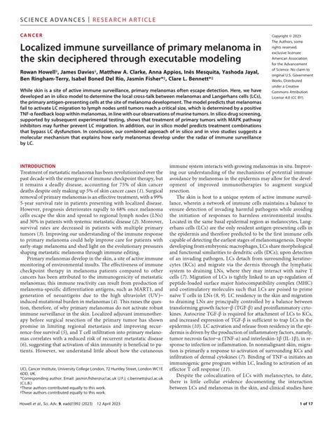 Pdf Localized Immune Surveillance Of Primary Melanoma In The Skin