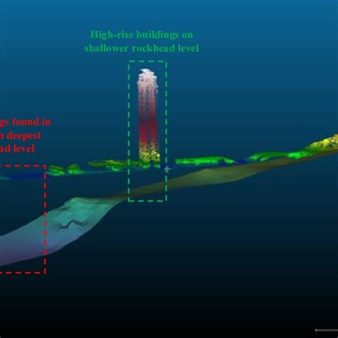 3d Engineering Rockhead Mesh Model Indicating General Rock Head Level