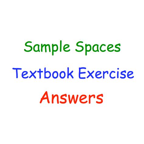 Sample Spaces Textbook Answers Corbettmaths