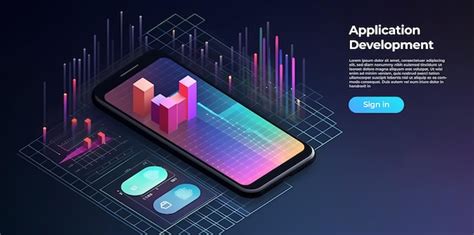 Premium Ai Image Isometric Mobile Phone With A Business Graph And