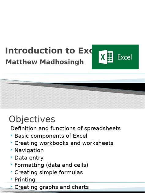intro to excel pdf microsoft excel system software