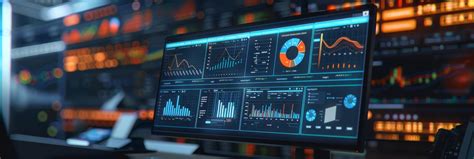 Computer Screen Displaying A Clean Intuitive Network Monitoring Dashboard With Realtime Data