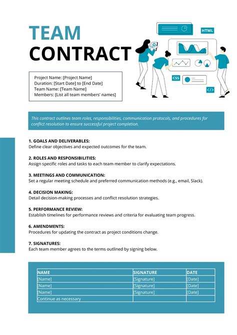 Free Team Contract Template For Google Docs