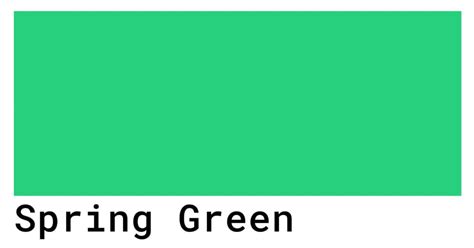 Spring Green Color Codes The Hex RGB And CMYK Values That You Need